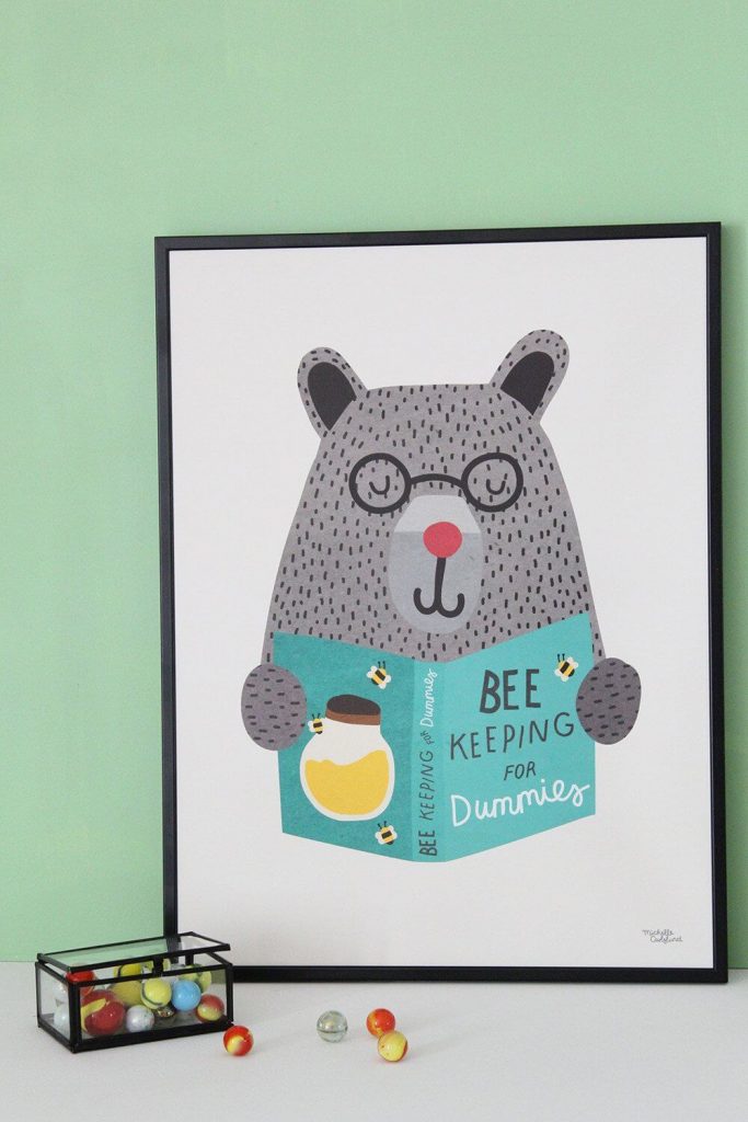 Bee Keeping for Dummies Poster - Michelle Carlslund Illustration