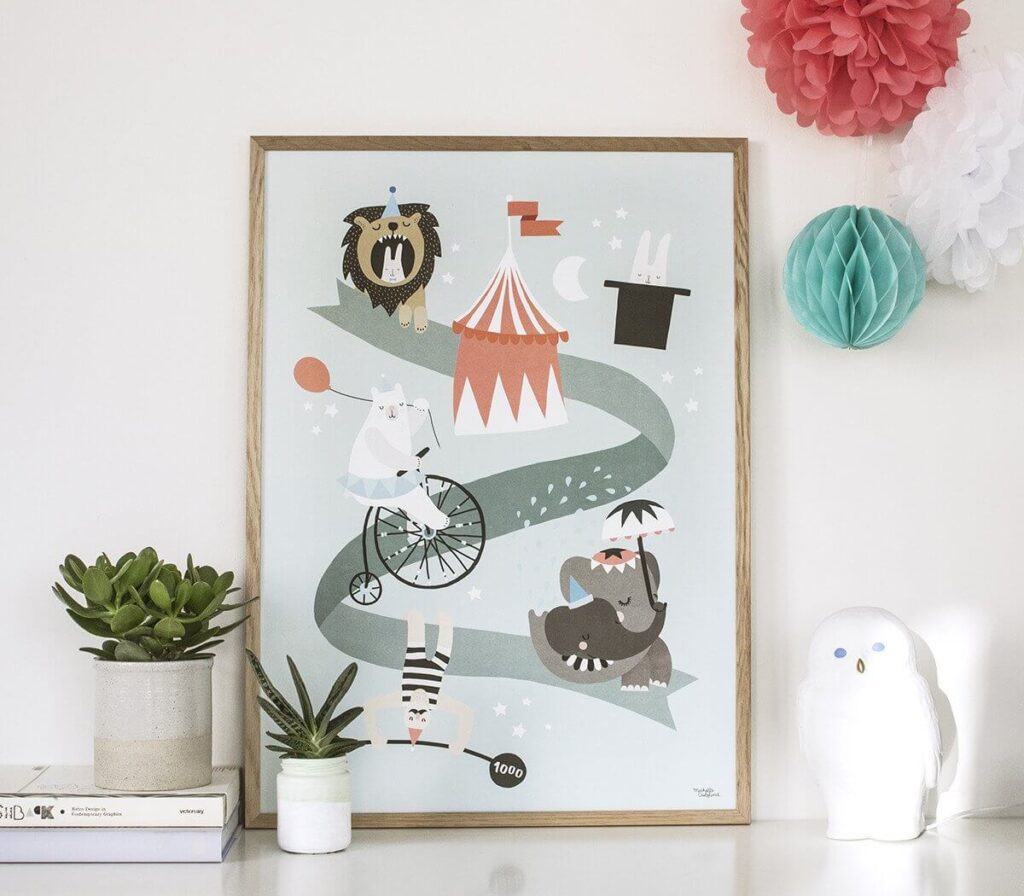 Circus Friends Poster - Michelle Carlslund Illustration