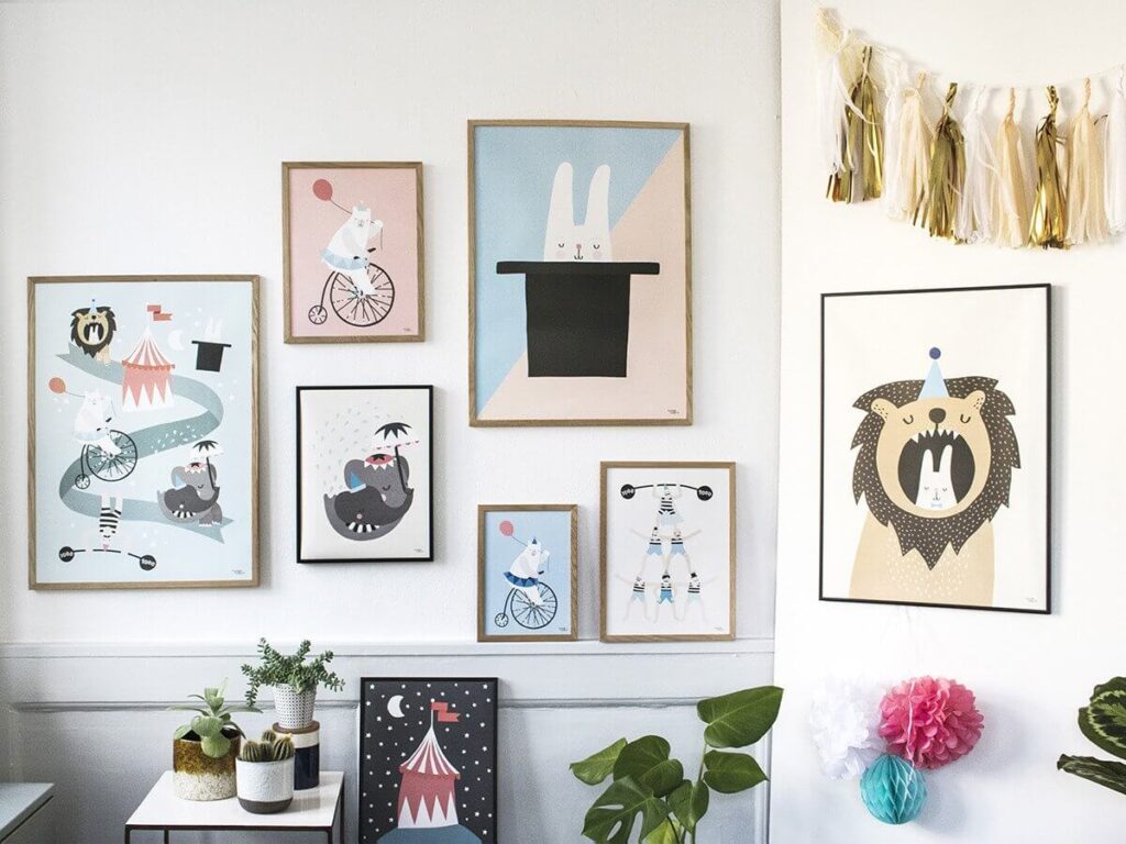 Acrobats Poster - Michelle Carlslund Illustration