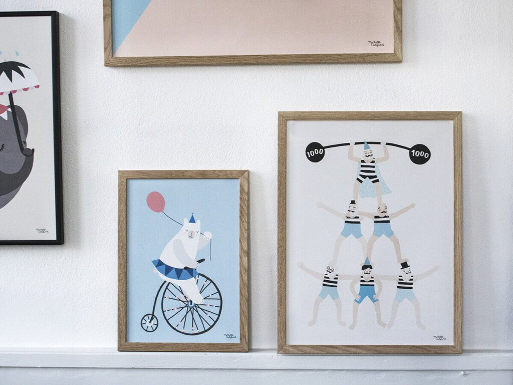 Acrobats Poster - Michelle Carlslund Illustration