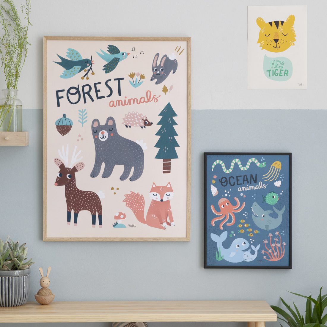 Forest Animals - poster - Michelle Carlslund Illustration
