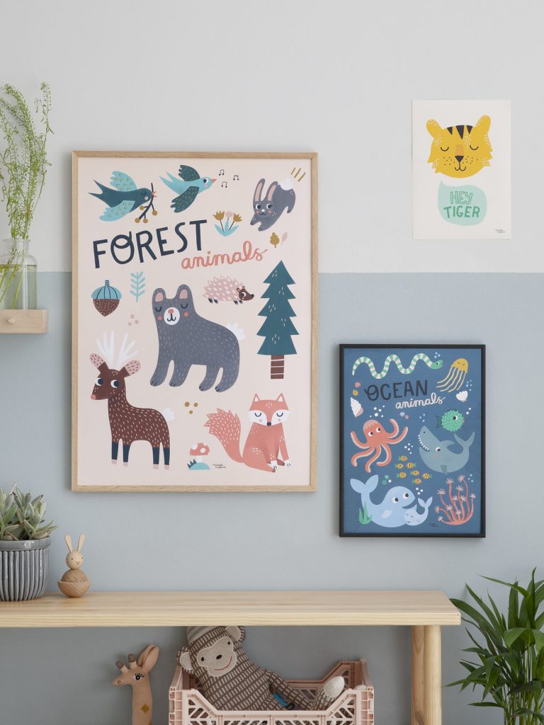 Forest Animals - poster - Michelle Carlslund Illustration